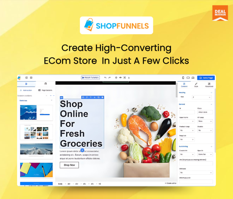 ShopFunnels Lifetime Deal : Create High-Converting ECom Store