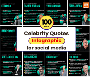 100 Celebrity Quotes Infographic Posts for social media - DealMirror